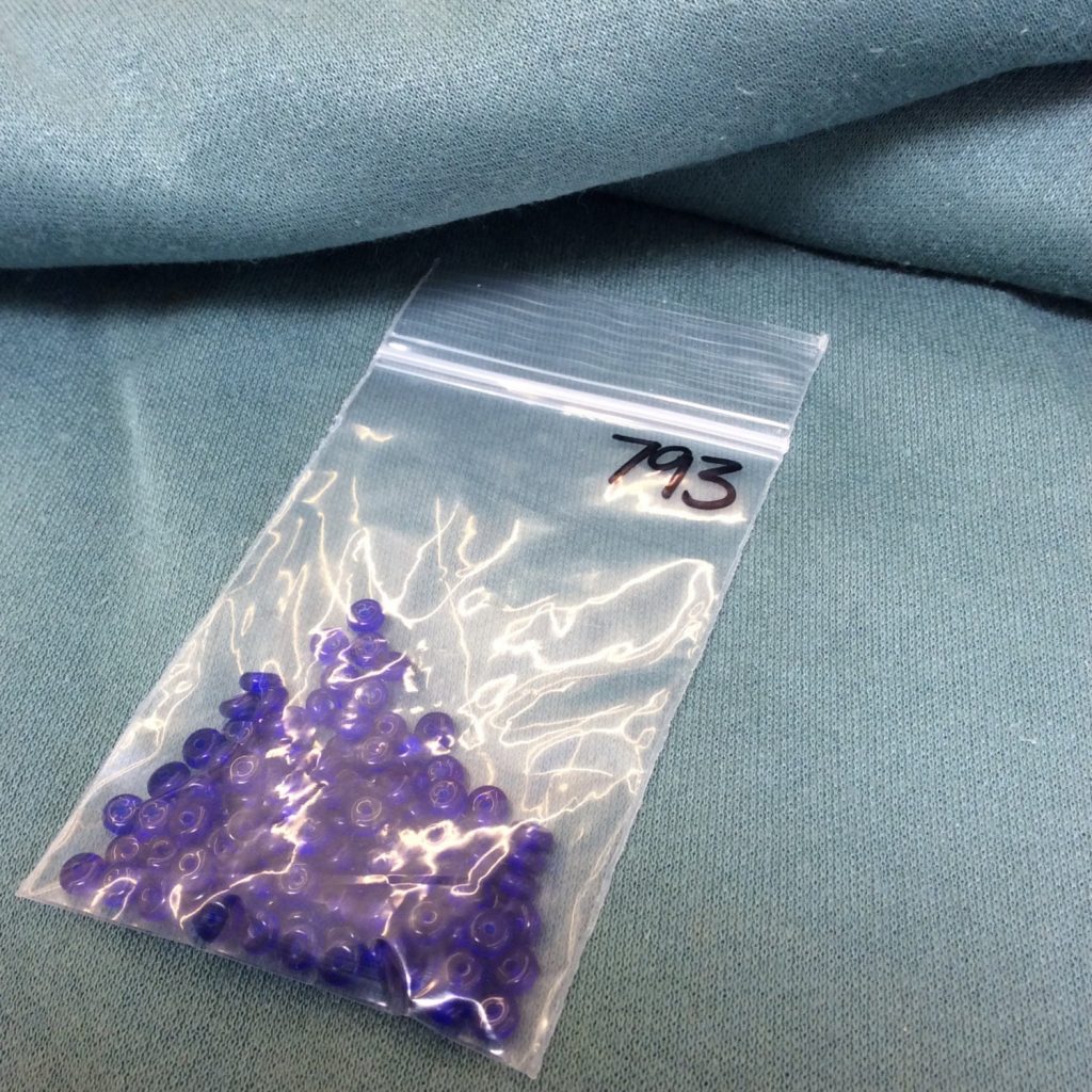 Dark Blue Glass Discs - 248 pieces - BeadHoliday