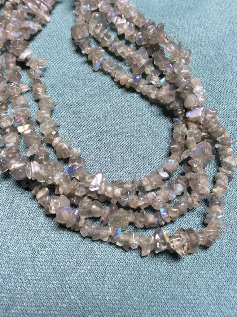 Labradorite Chips - 36" strand - BeadHoliday