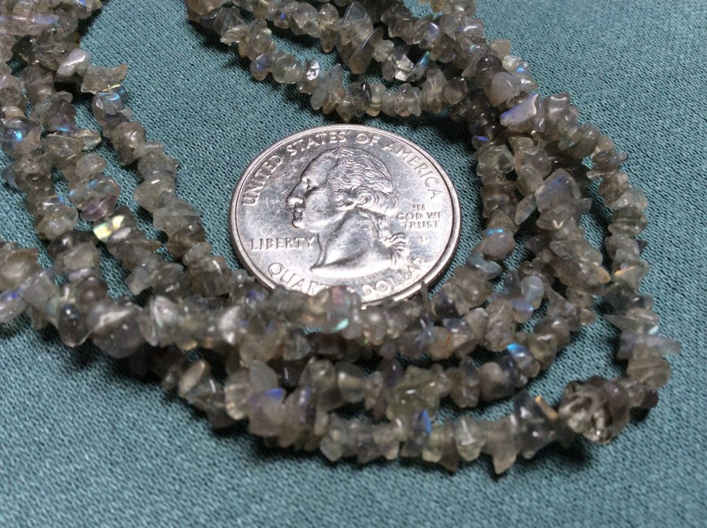 Labradorite Chips - 36" strand - BeadHoliday