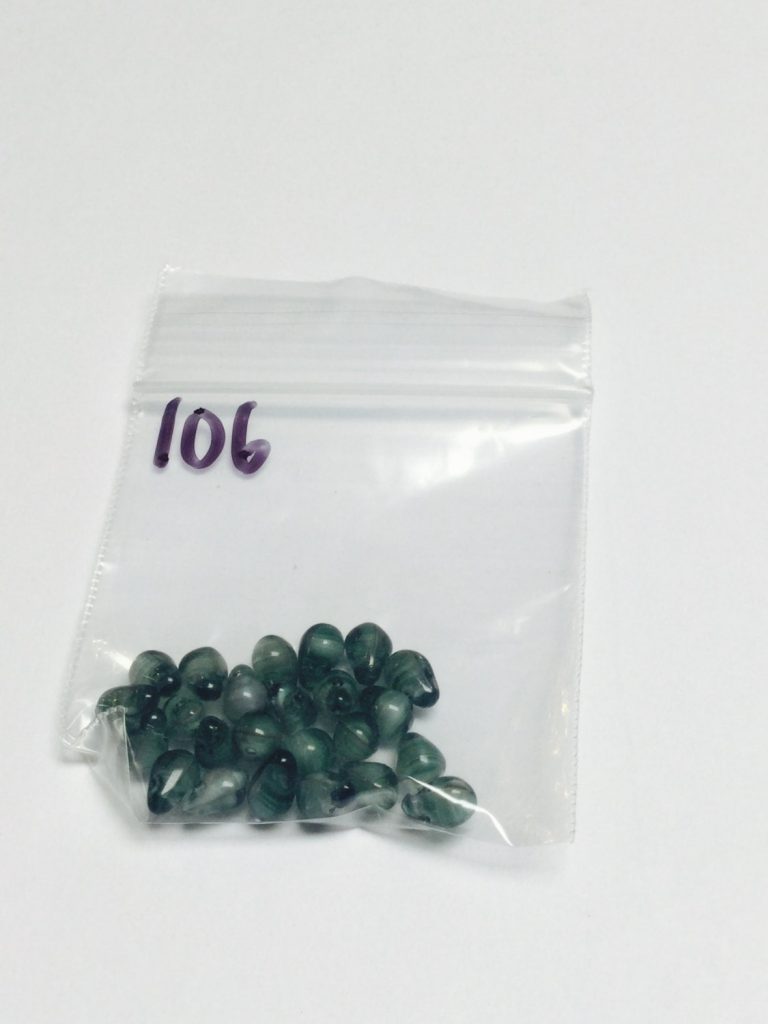 German Vintage Glass Teardrop Bead -80 Pieces - BeadHoliday