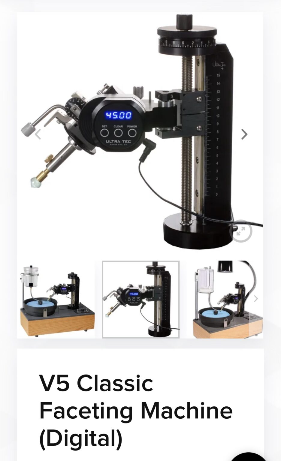Ultra Tec V5 Faceting machine with transfer fixture upgrade/lamp/ laps ...