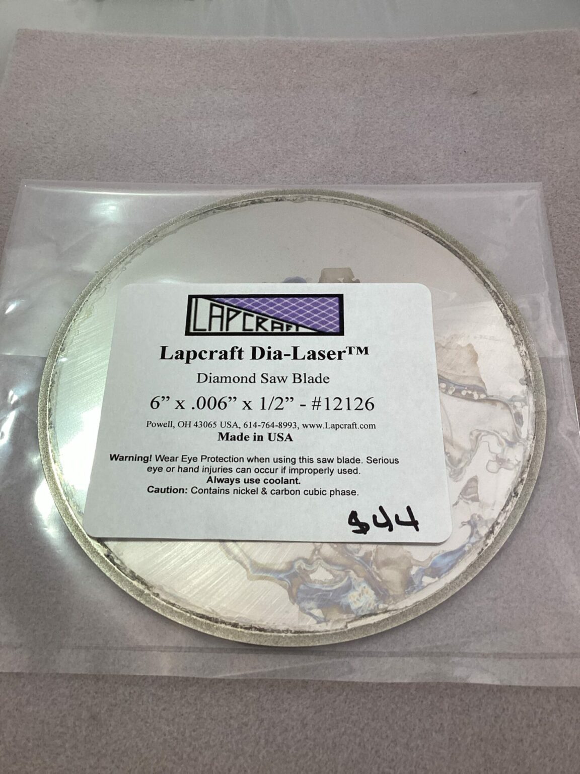 Lapcraft Dia-Laser Diamond Saw Blade for Faceting machine use ...